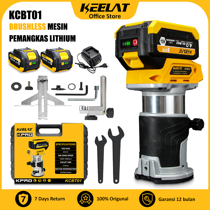 Jual 【KEELAT-KCBT01】Brushless Mesin Profil Router Laminate Trimmer ...