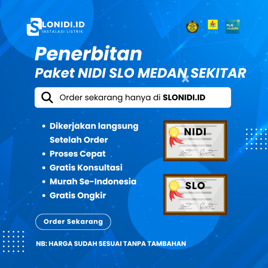 Jual PAKET SLO NIDI LISTRIK PLN WILAYAH SUMUT | Shopee Indonesia