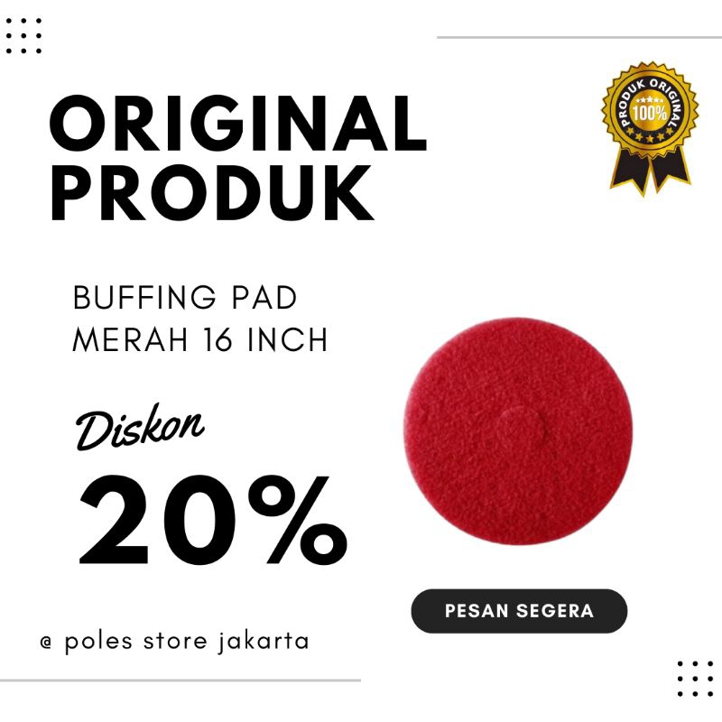 Jual Spon Pad / Buffing Pad Mesin Polisher Poles Lantai Floor Pad putih ...