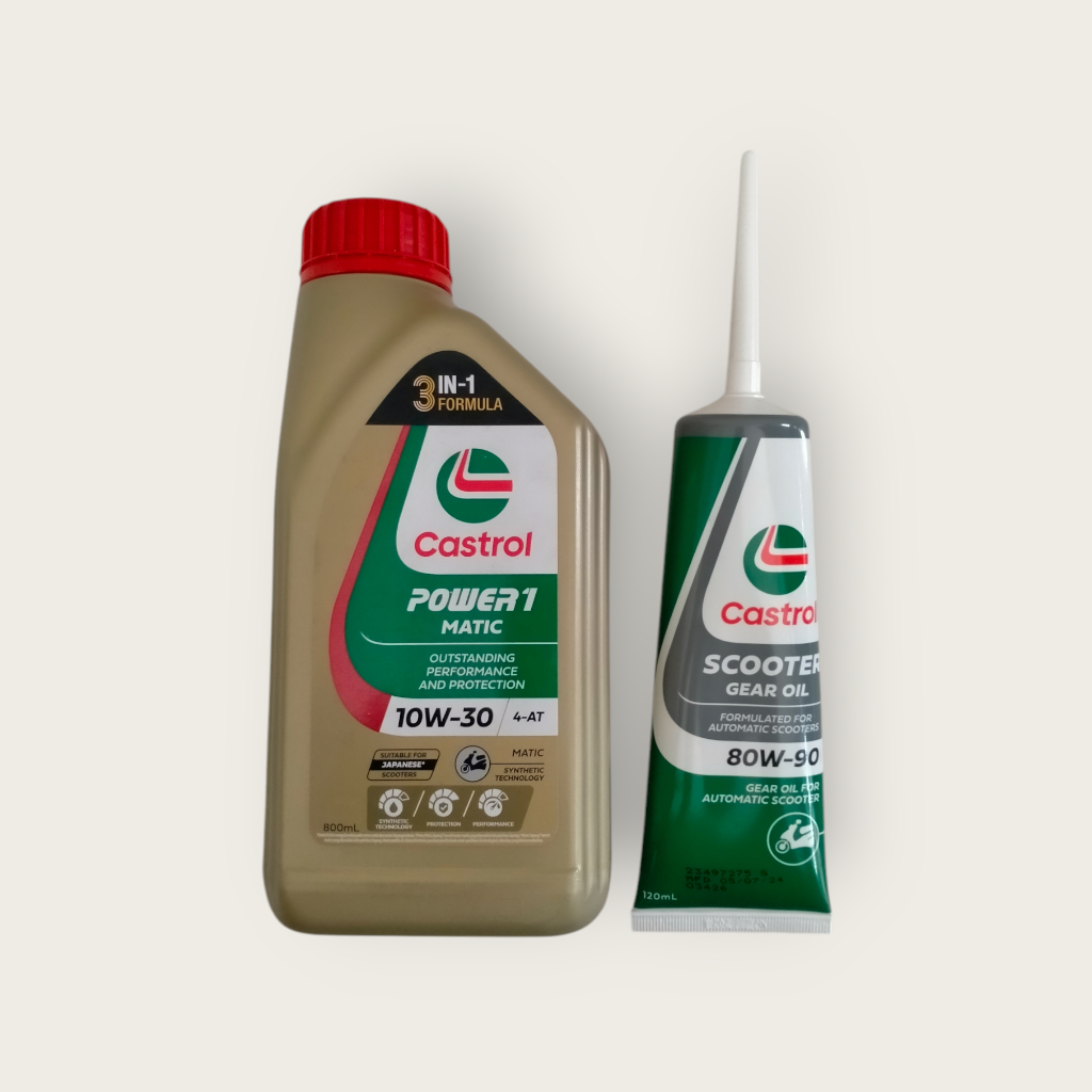 Jual Oli Castrol power 1 matic 10w30 0.8L + Castrol gear oli 120 ML ...