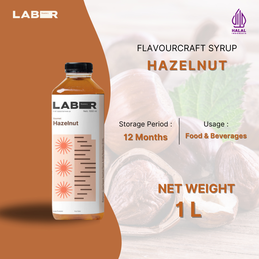 Jual LABR Hazelnut Syrup ( Hazelnut Sirup ) 1000mL | Shopee Indonesia