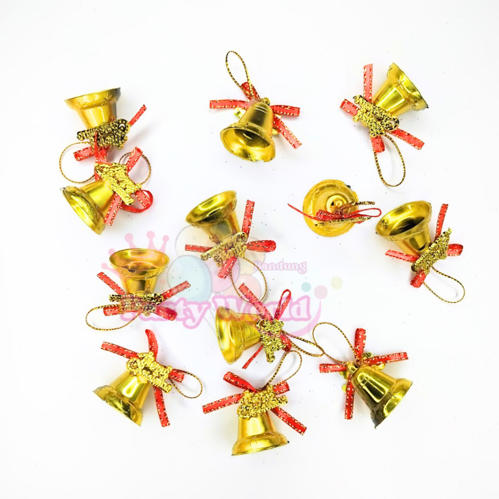 Jual Hiasan Lonceng Mini / Hiasan Dekorasi Natal Mini Isi 12 pcs ...