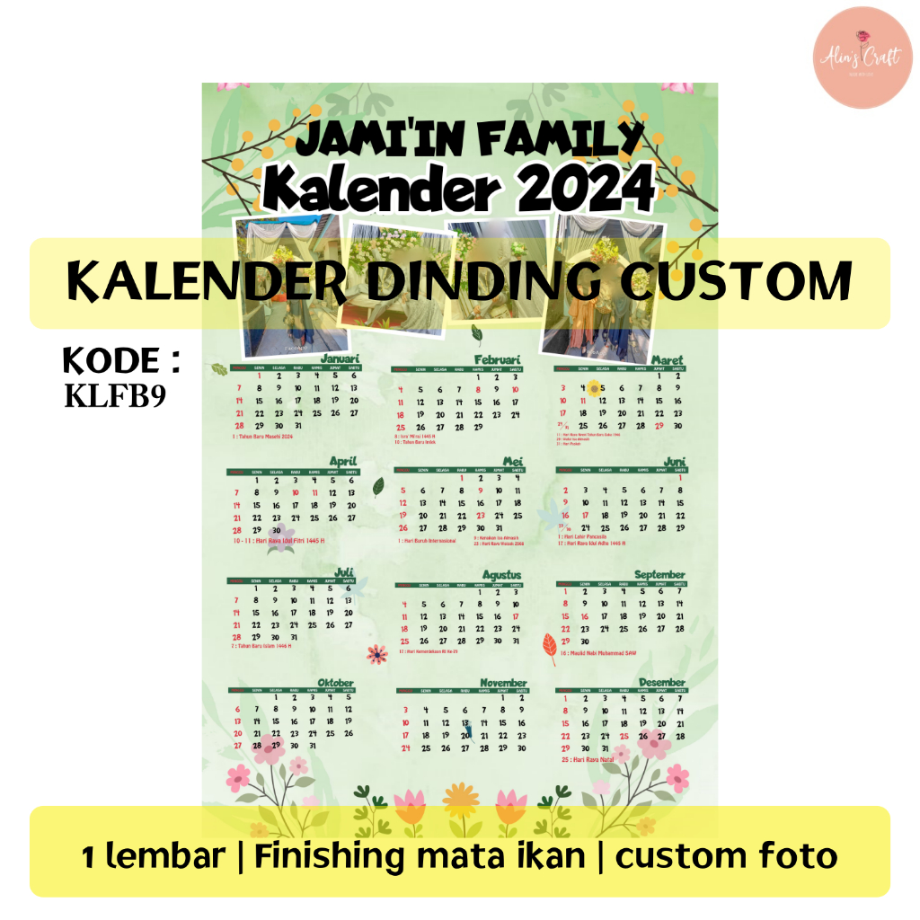 Jual KALENDER CUSTOM FOTO BANYAKK | Shopee Indonesia