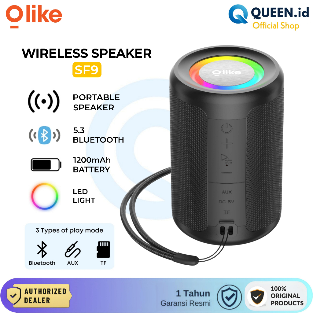 Jual Olike SF9 Wireless Portable Bluetooth Speaker BT 5.3 HiFi 1200mAh ...