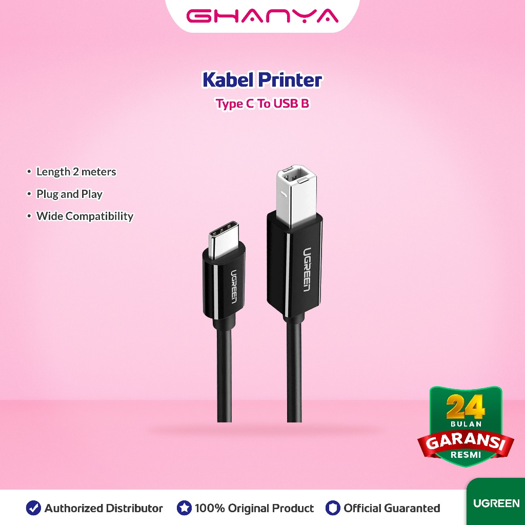 Jual UGREEN Kabel Printer kabel Data Type C to Type B 2 Meter 50446 ...