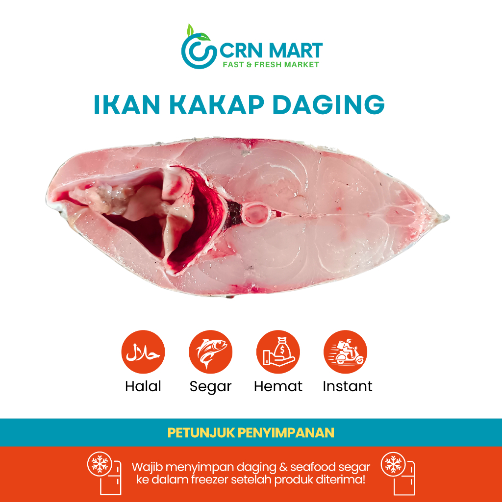 Jual CRN MART - Ikan Kakap Daging Segar/Seafood Segar/Ikan Kakap Daging ...
