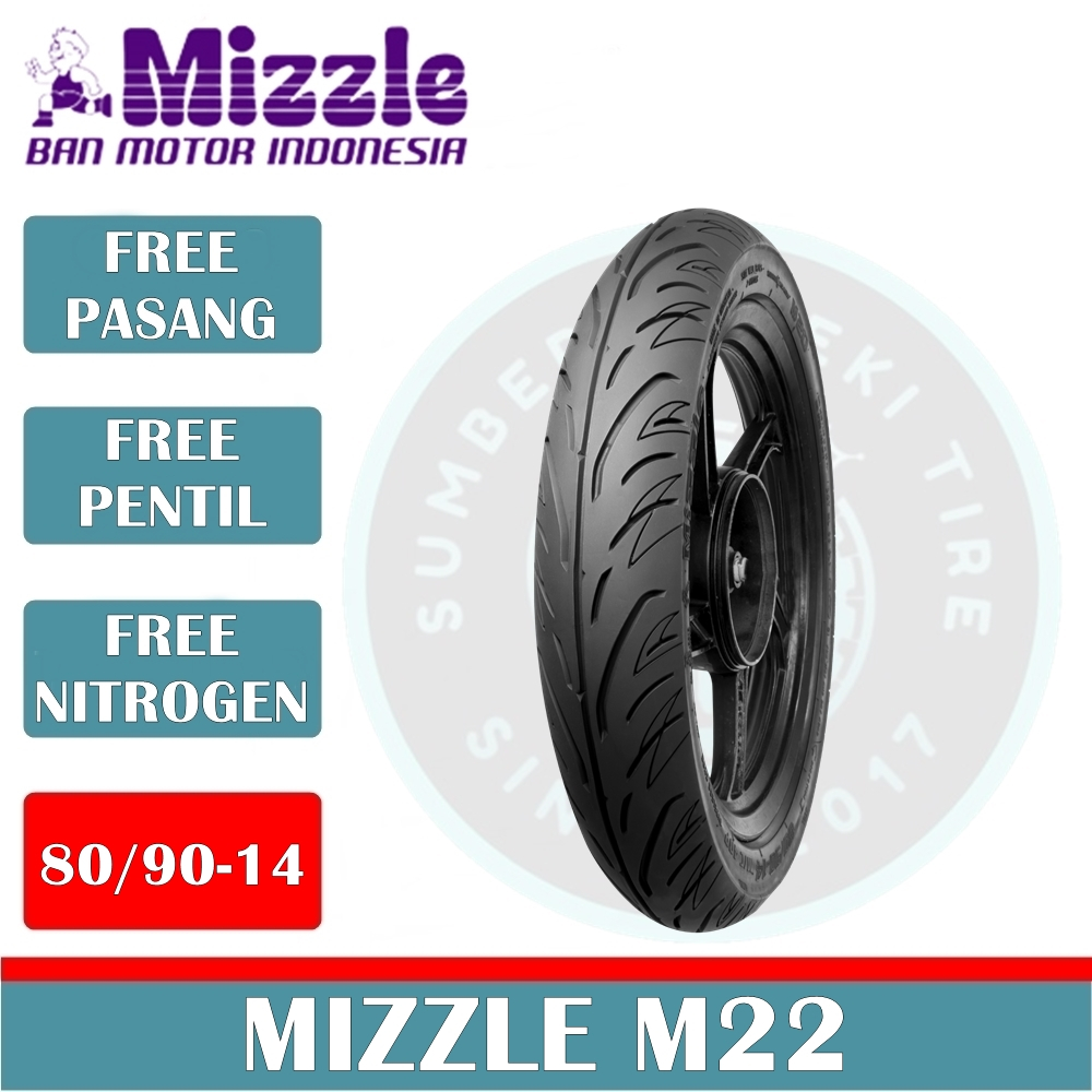 Jual Ban Motor MIZZLE M22 80/90-14 Tubeless Ban Motor Matic R14 ...