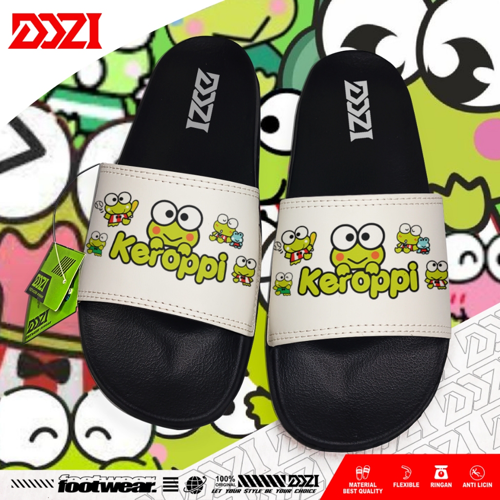 Jual Sandal Selop keroppi anak dewasa keren / sendal slip on virall ...