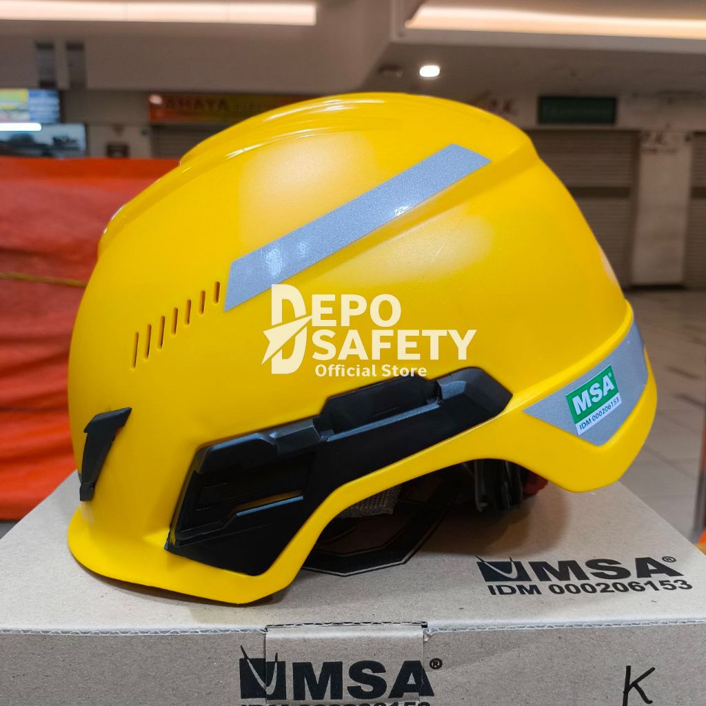 Jual Helm MSA Climbing V-Gard H1 Trivent Kuning Lokal Fastrack Safety ...