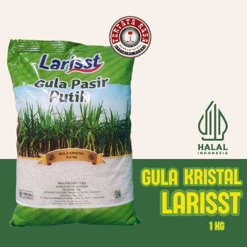 Jual GULA PASIR KRISTAL LARISST 1 KG | Shopee Indonesia