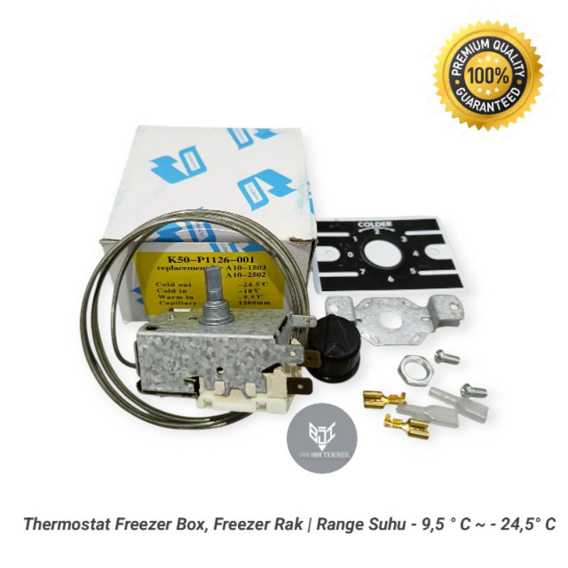 Jual Thermostat - Sensor Suhu Freezer Box, Freezer Rak | Range Suhu - 9 ...
