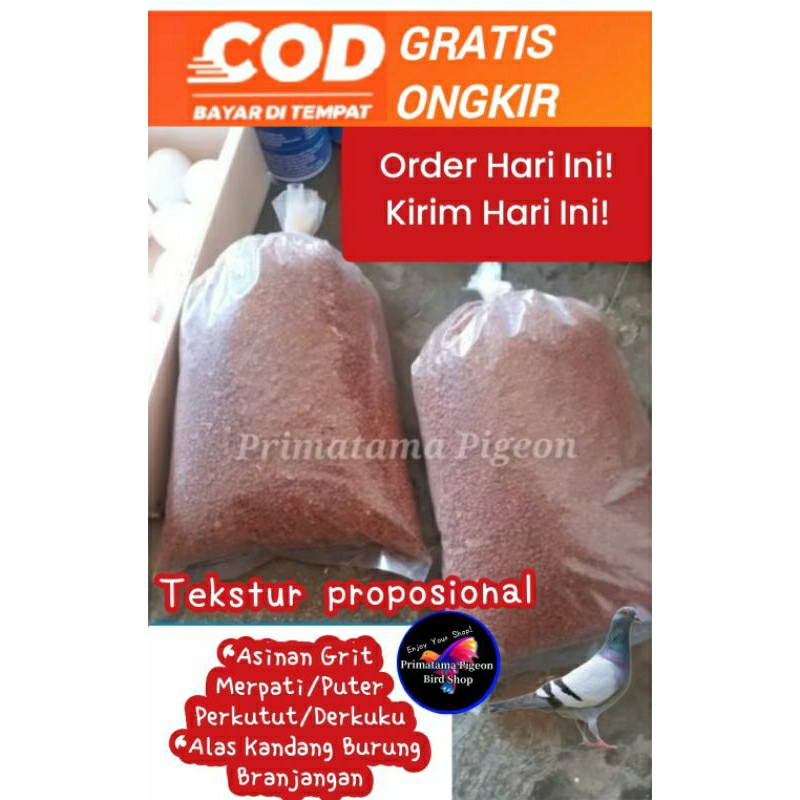 Jual Grit batu bata merah Merpati 500gr Asinan Burung perkutut/derkuku ...