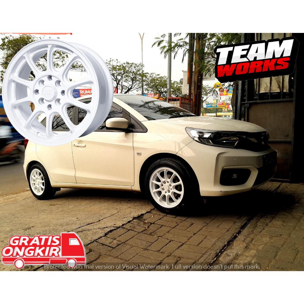 Jual VELG JDM MOBIL BRIO DATSUN ACCENT R15 HSR FE03 WHITE PELG RING 15 ...
