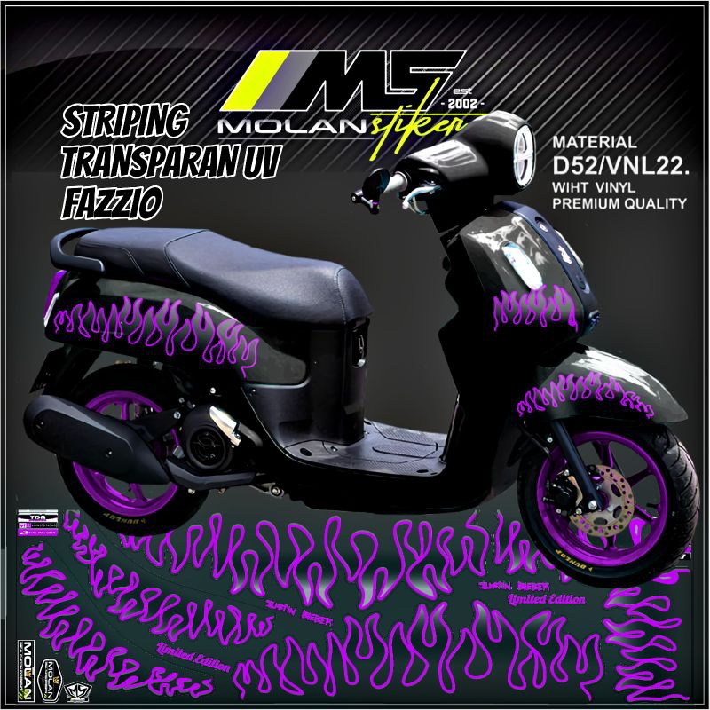 Jual Decal Sticker Striping Variasi Transparan Uv Fazzio Api Fazzio ...