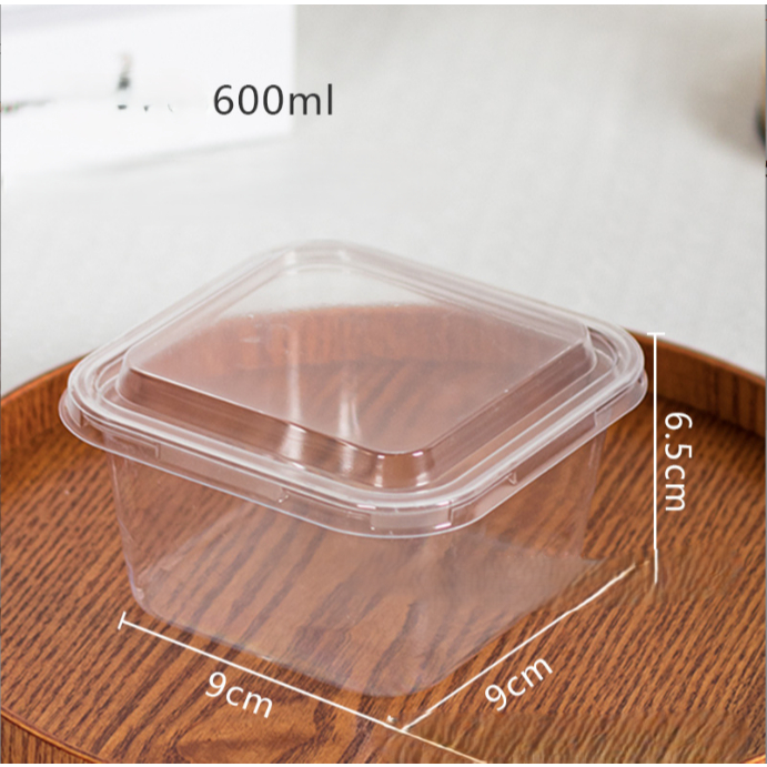 Jual 10SET kotak puding 600ml mika box cocok untuk salad, dessert ...