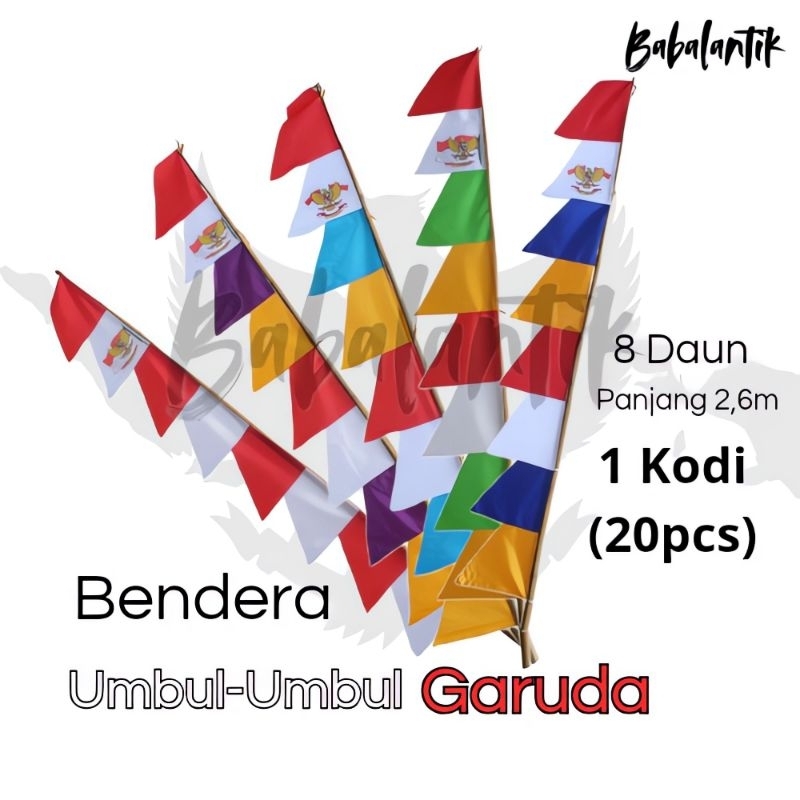 Jual BENDERA UMBUL UMBUL GARUDA 1Kodi (20pcs) | Shopee Indonesia