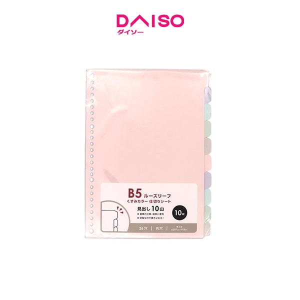 Jual Daiso B5 loose-leaf dull color headline 10 piles | Shopee Indonesia