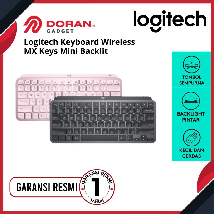 Jual Logitech MX Keys Mini Keyboard Wireless Bluetooth Backlit - Original Garansi Resmi | Shopee ...