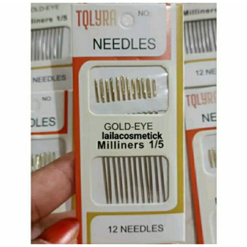 Jual jarum jahit tangan eye gold isi 12 pcs | Shopee Indonesia