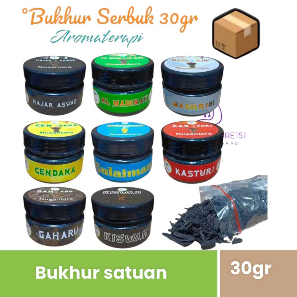Jual PROMO Buhur Bubuk HM/Bukhur Berat Bersih 30 gram -+/ wewangian ...
