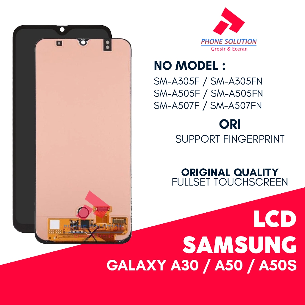 Jual LCD Samsung A30 / A50 / A50S - Fingerprint Fullset Touchscreen 100% Original - Garansi 1 ...