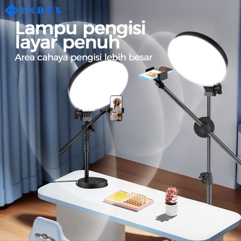Jual INBEX Led Lampu Konten Foto Livestream Selfie Video Bundar Panel ...
