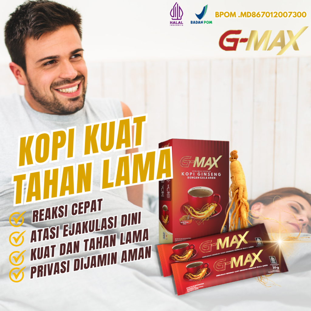 Jual Kopi G-MAX Original Kopi Ginseng Suplemen Penambah Stamina - Kopi Kuat Tahan Lama - ( Halal ...