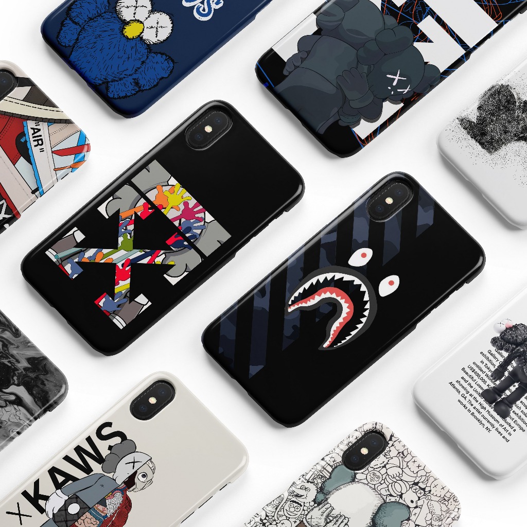 Jual Premium Custom Case Casing HP Hypebeast Kaws A Bathing Ape Off ...