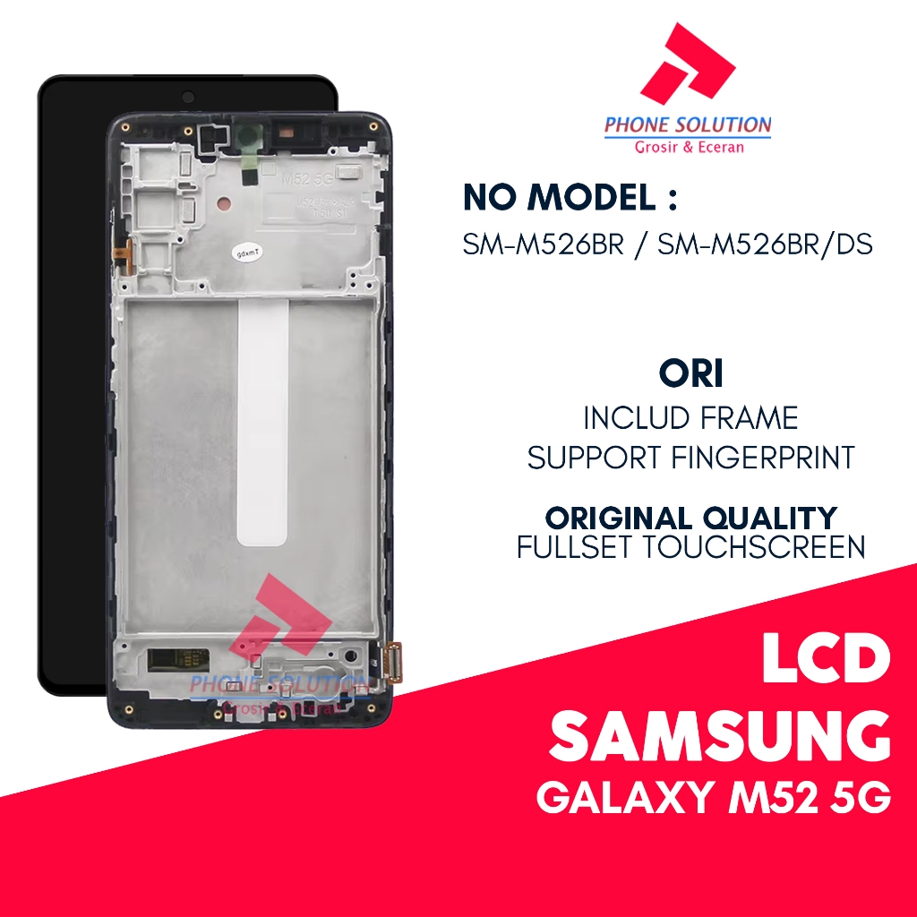 Jual LCD Samsung M52 5G - Fingerprint IncludeFrame FullsetTouchscreen ...