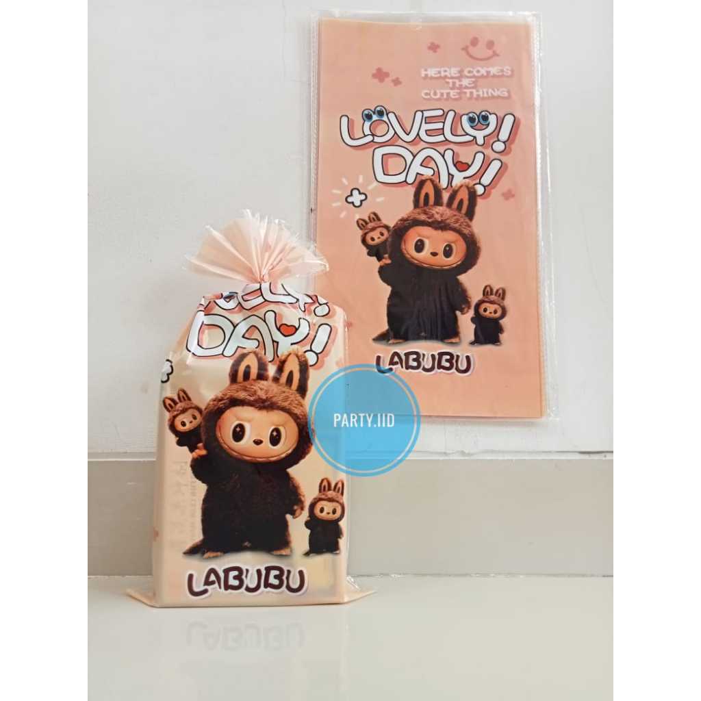 Jual Plastik Snack Ulang Tahun LABUBU 22x40 cm / Opp Party Karakter Uk ...
