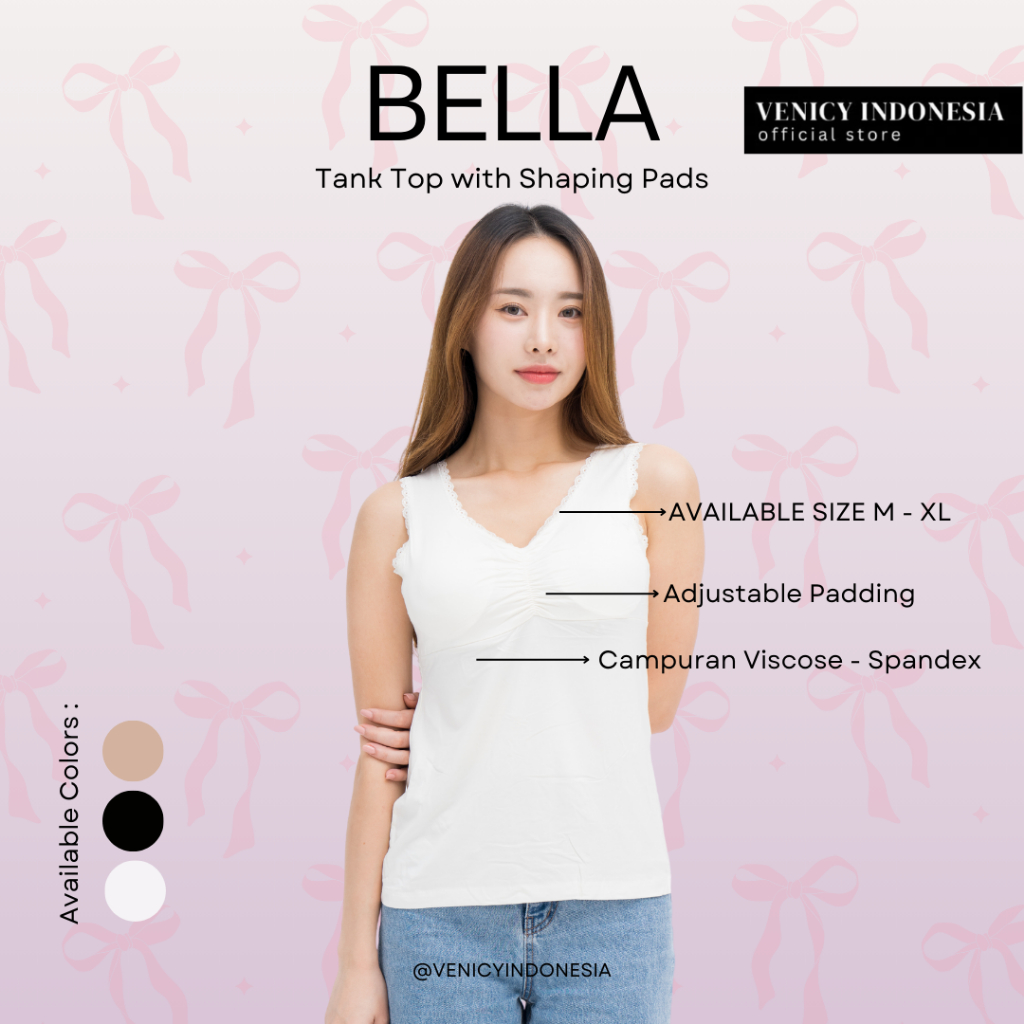 Jual VENICY Bella Tank Top with Shaping Pads | Shopee Indonesia