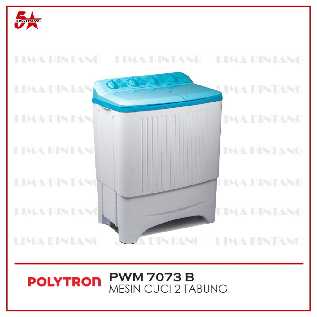 Jual MESIN CUCI 2 TABUNG 7 KG POLYTRON PWM 7073 [BDG] - Biru (B ...