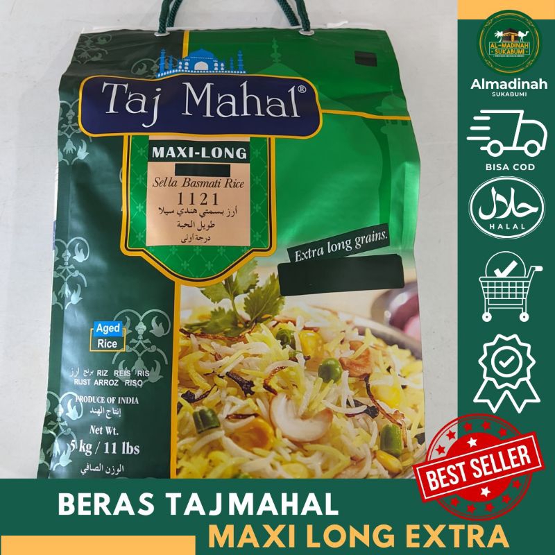Jual beras basmati merk taj mahal original 100% beras india panjang ...
