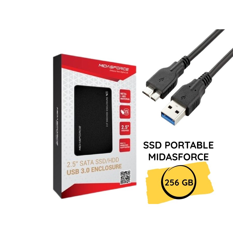 Jual MIDASFORCE Ssd Portable 256gb Usb 3.0-Ssd External Midasforce ...