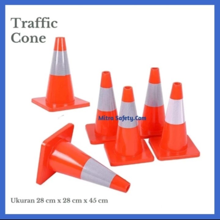 Jual Traffic Cone 45Cm / Traffic Cone Pembatas Jalan Pull Orange 45Cm ...