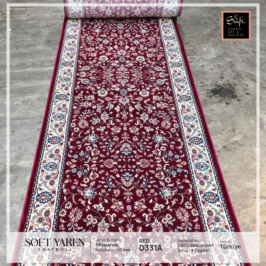 Jual Karpet Masjid Turki Meteran Tebal D331A Red / Merah | Shopee Indonesia