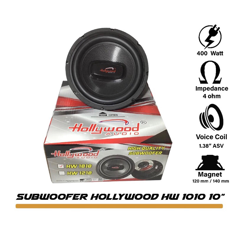 Jual Subwoofer Hollywood 10in type hw1010 double coil | Shopee Indonesia