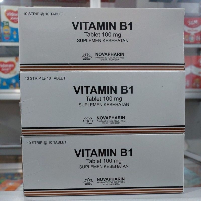 Jual VITAMIN B1 100 MG NOVAPHARIN PERBOX 100 TABLET | Shopee Indonesia