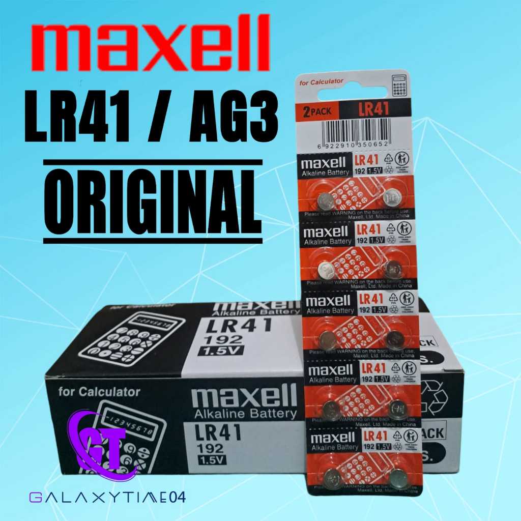 Jual Baterai Maxell LR41 Original Batre Termometer AG3 LR 41 L736F Alkaline Battery 1.5V ...