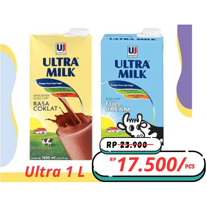 Jual susu uht ulta milk 1L | Shopee Indonesia