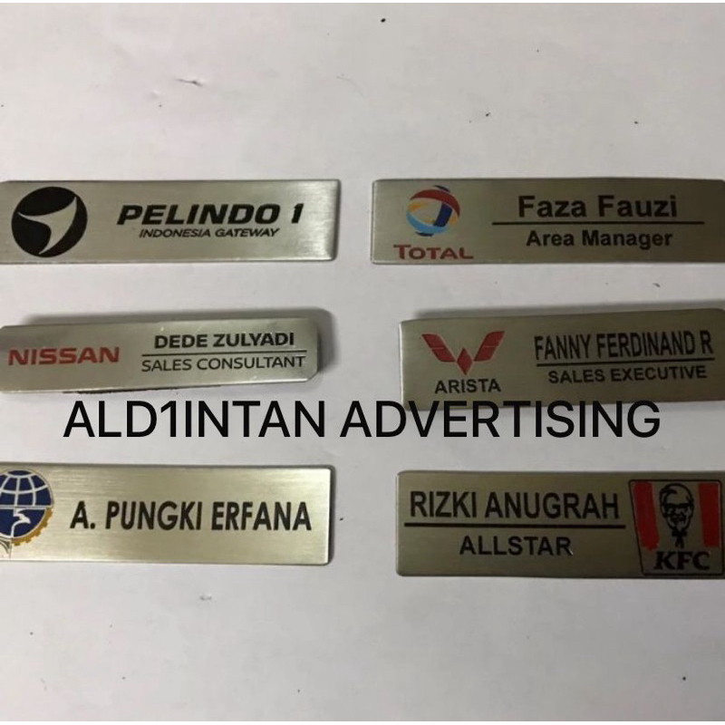 Jual nama dada PDH PNS / name tag kantor / nama dada / nama dada magnet ...