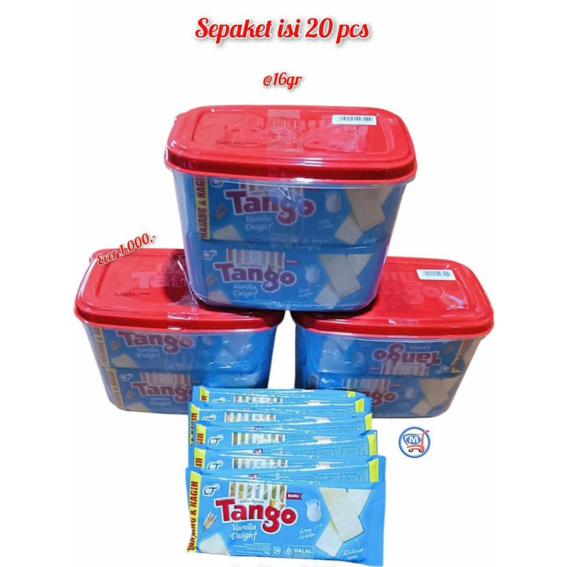 Jual TANGO WAFER VANILLA @16 gram 1000an isi 20 pcs GRATIS SEALWARE | Shopee Indonesia