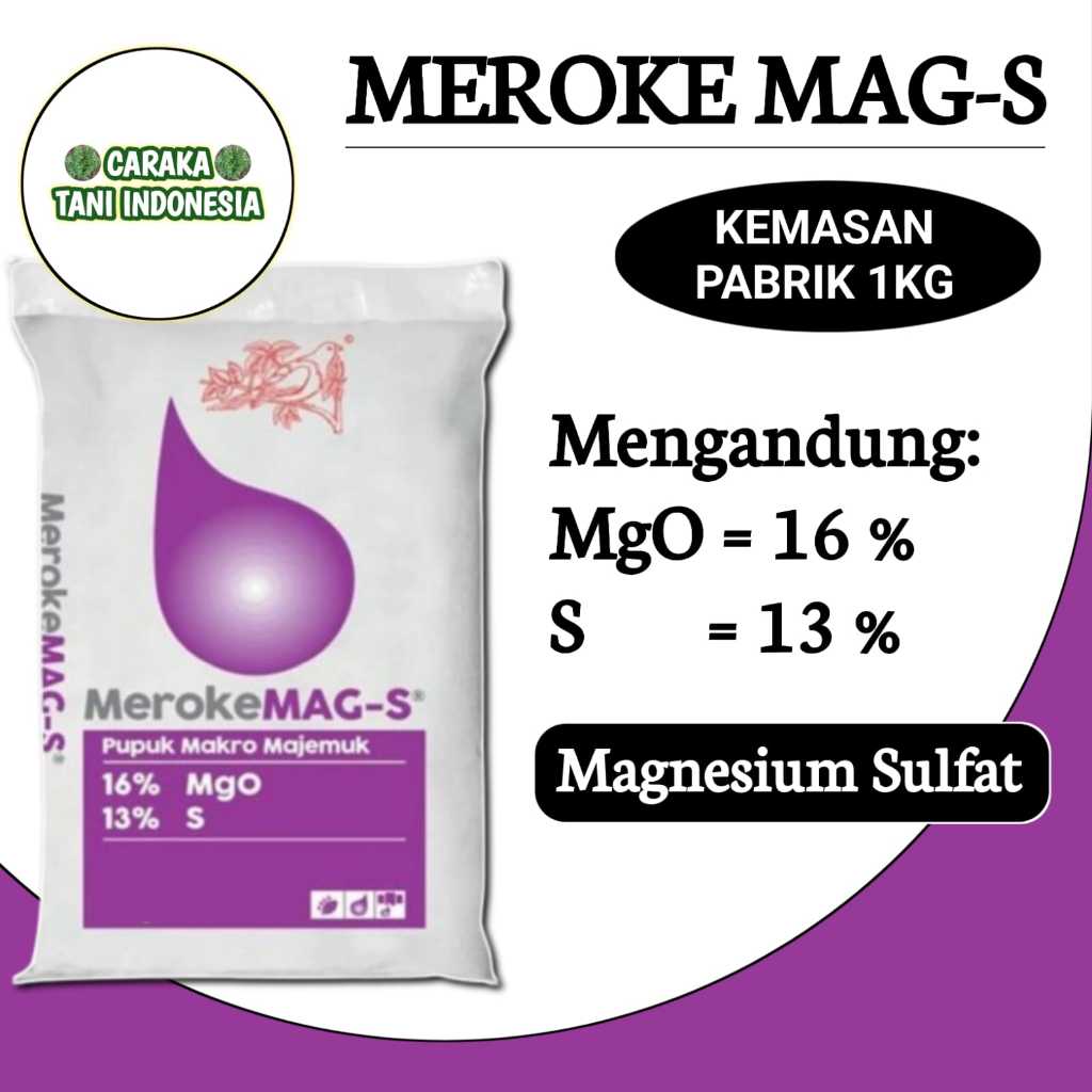 Jual Pupuk MEROKE MAG-S 1 KG Magnesium Sulfate Kemasan Pabrik | Shopee ...