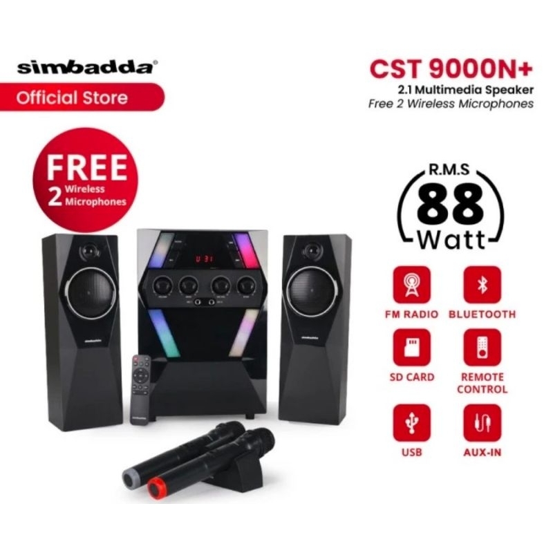 Jual SPEAKER SIMBADDA CST 9000N+ 2.1 MULTIMEDIA BLUETOOH PLUS MIC ...