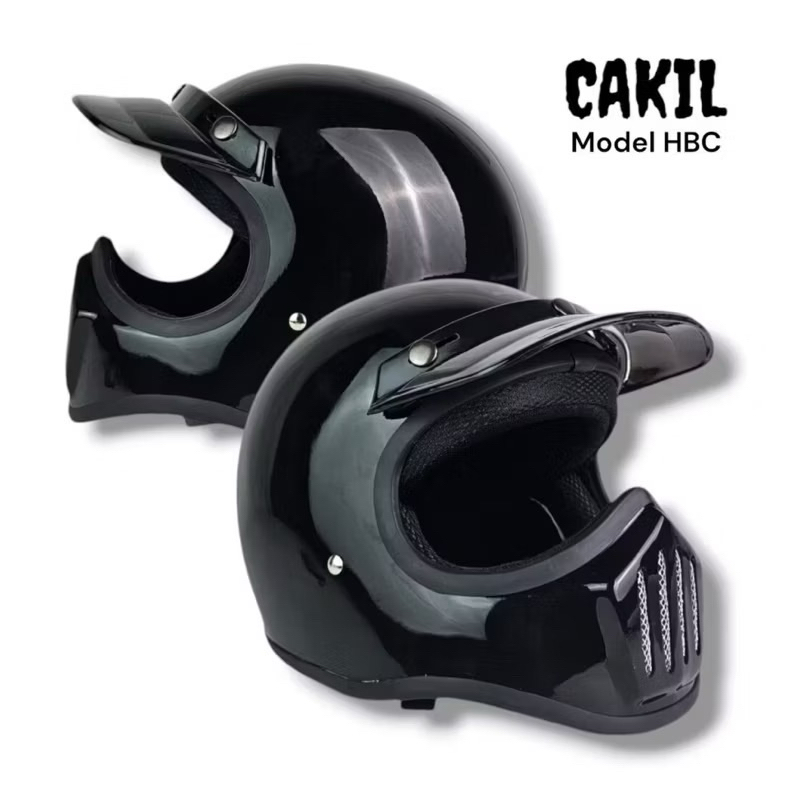 Jual Helm JS Cakil Retro Warna Solid TERBARU KEKINIAN SNI | Shopee ...