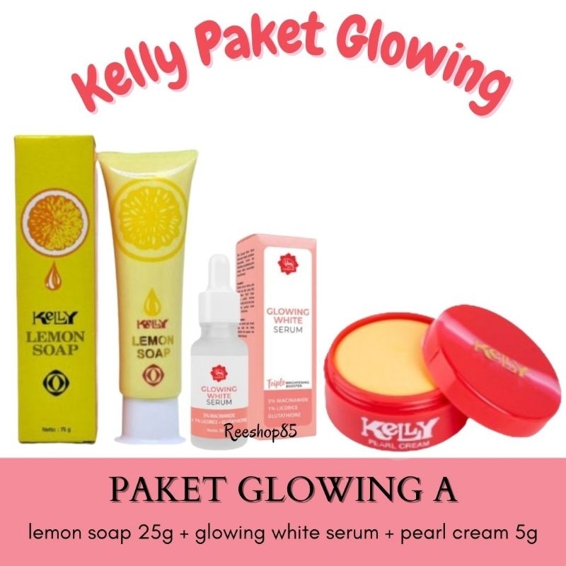 Jual KELLY Paket Lengkap Lemon Soap + Pearl Cream + Viva Glowing Serum ...