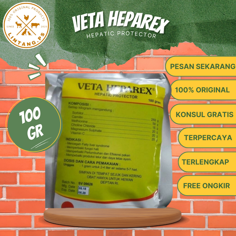 Jual Veta Heparex 100 gram - Hepato Protector pada Unggas - Obat Hati ...