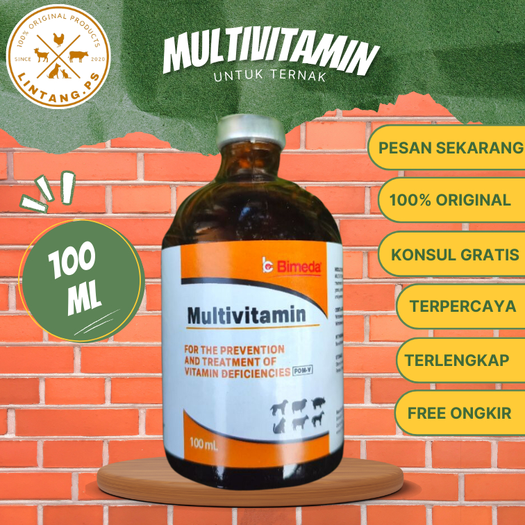 Jual Multivitamin Injeksi 100 ml - Multivitamin Bimeda 100ml ...