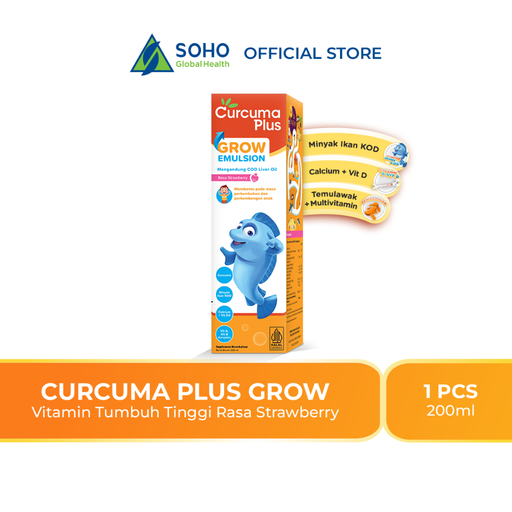 Jual Curcuma Plus Grow Emulsion Suplemen/Vitamin Anak Untuk Pertumbuhan ...
