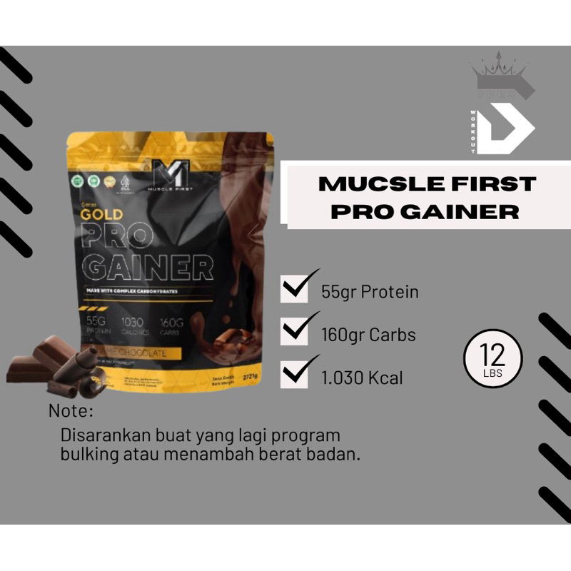 Jual MUSCLE FIRST - PRO GAINER 12lbs - Suplement Fitness - Susu Bulking ...